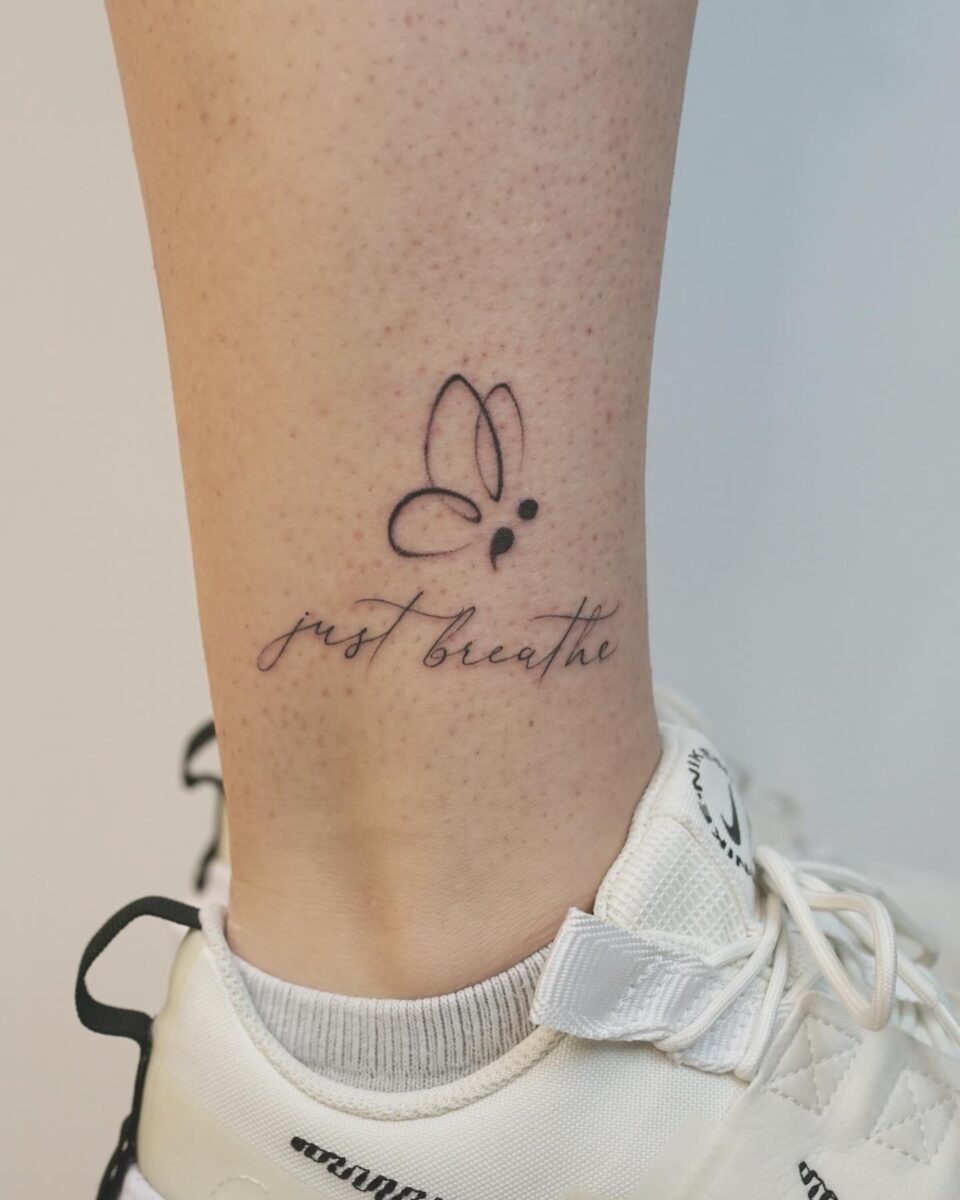 55+ Semi Colon Tattoo Ideas to Signify Your Story Continues