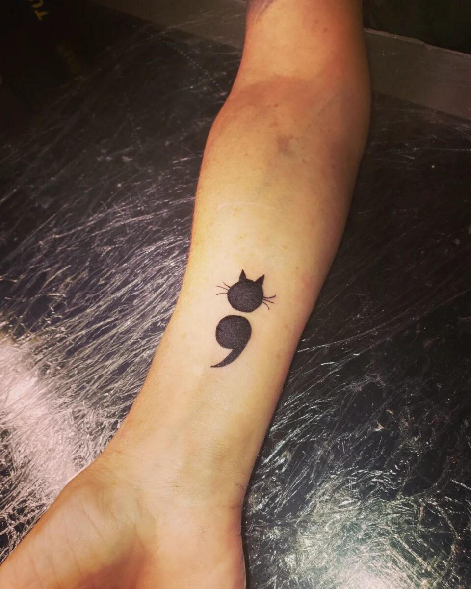 55+ Semi Colon Tattoo Ideas to Signify Your Story Continues
