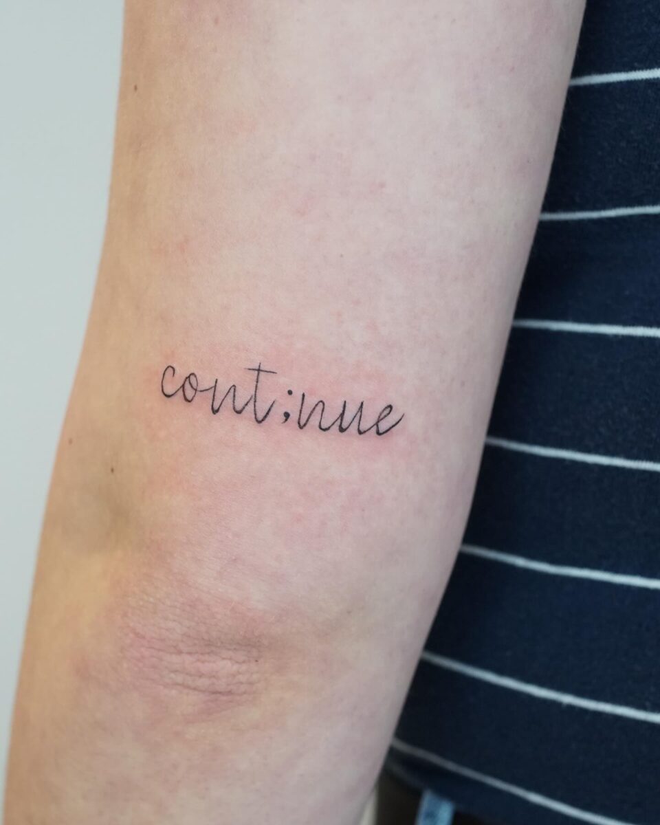 55+ Semi Colon Tattoo Ideas to Signify Your Story Continues