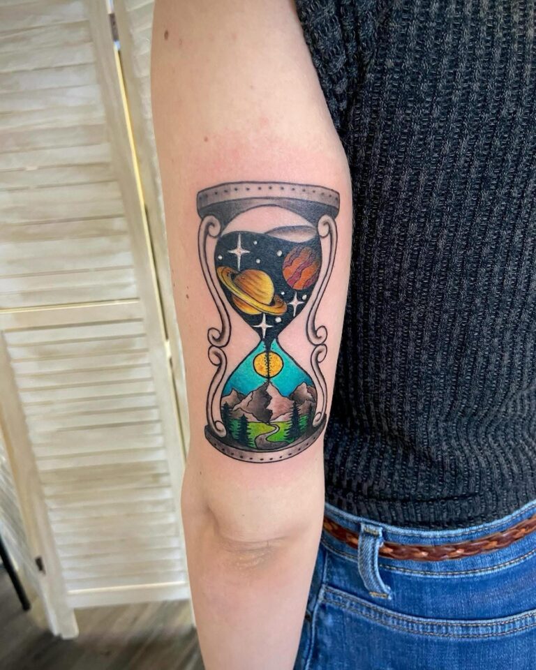 55+ Hourglass Tattoo Ideas with Meaning for Thoughtful Ink Lovers