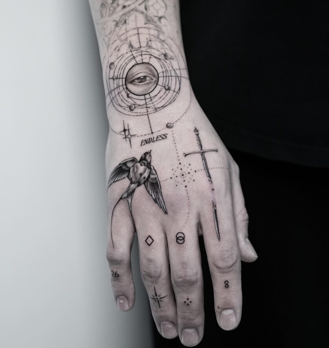 40+ Cool and Unique Hand Tattoos for Guys That Look Great