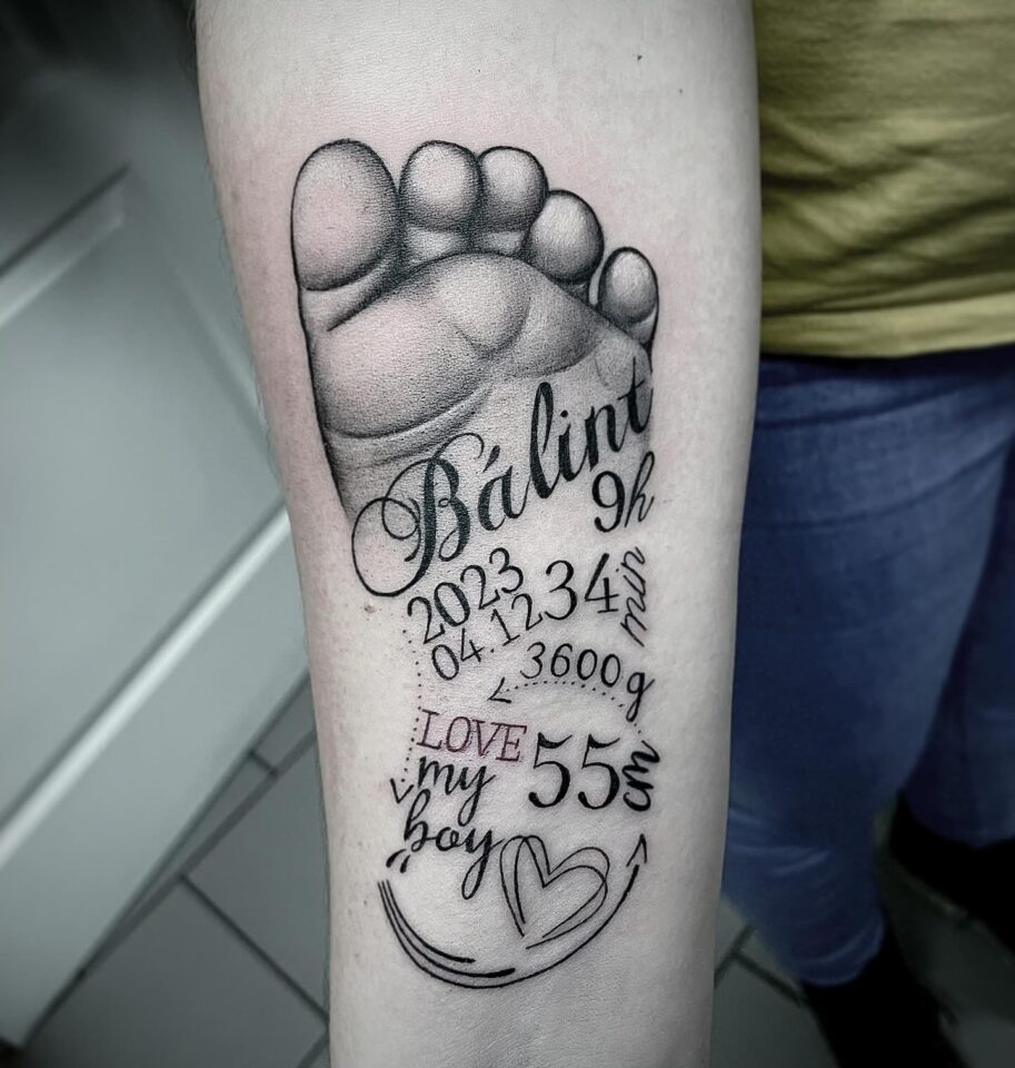 55+ Adorable Baby Feet Tattoo Idea Inspirations