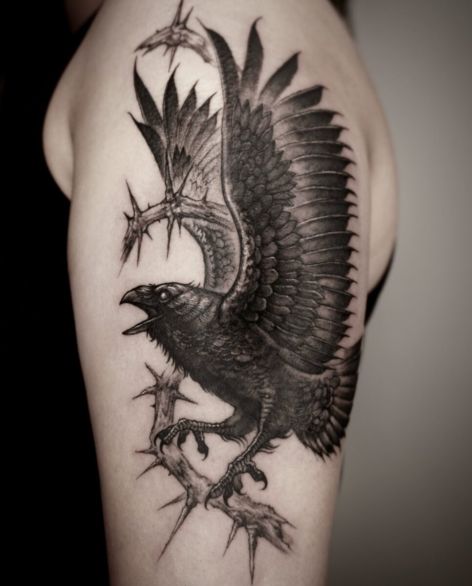 70+ Mysterious Raven Tattoo Ideas Full of Power & Meaning