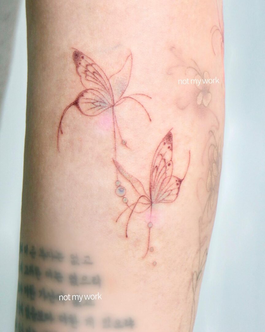45+ Fine Line Butterfly Tattoo Ideas for Elegant Delicate Ink