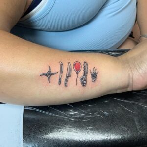 30+ Terrifyingly Small Horror Movie Tattoos for True Scary Film Fans