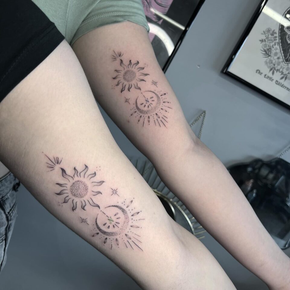 40+ Matching Sun and Moon Tattoo Ideas for Couples and Friends