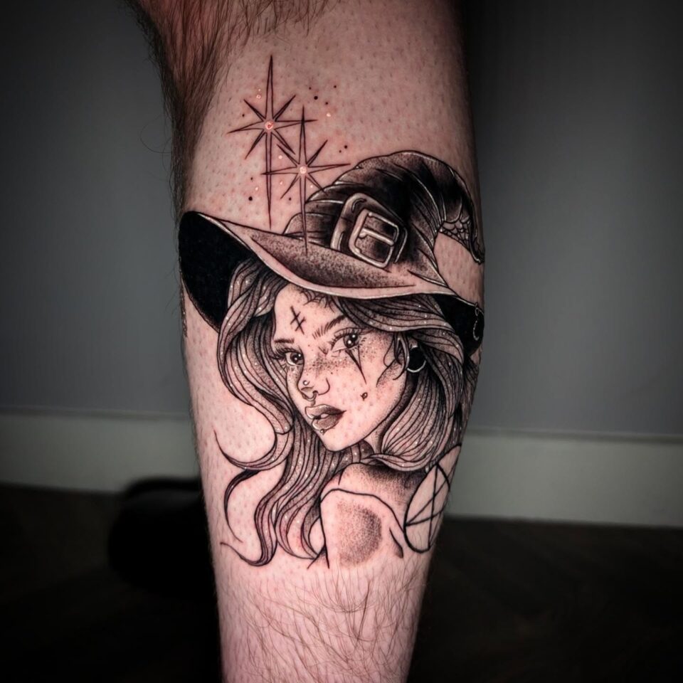 45+ Witchy Tattoos That Capture Mystery, Power, and Magic