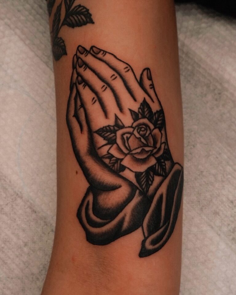 60+ Praying Hands Tattoo Designs for Faith and Strength