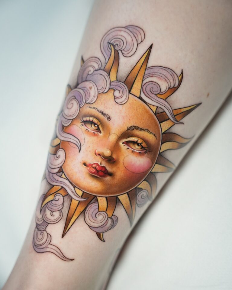 75+ Radiant Sun Tattoo Designs as Symbols of Strength and Positivity