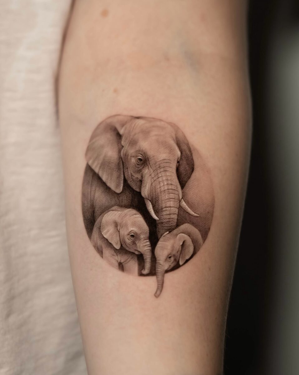50+ Heartwarming Elephant Family Tattoo Ideas for a Meaningful Bond