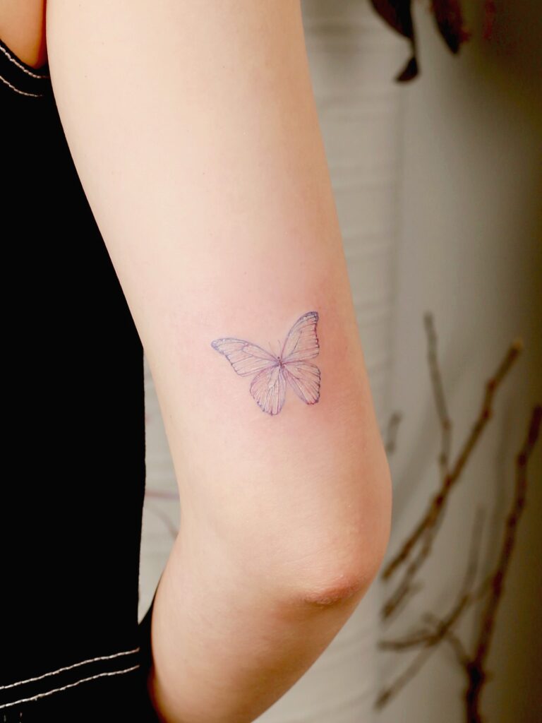 45+ Fine Line Butterfly Tattoo Ideas for Elegant Delicate Ink