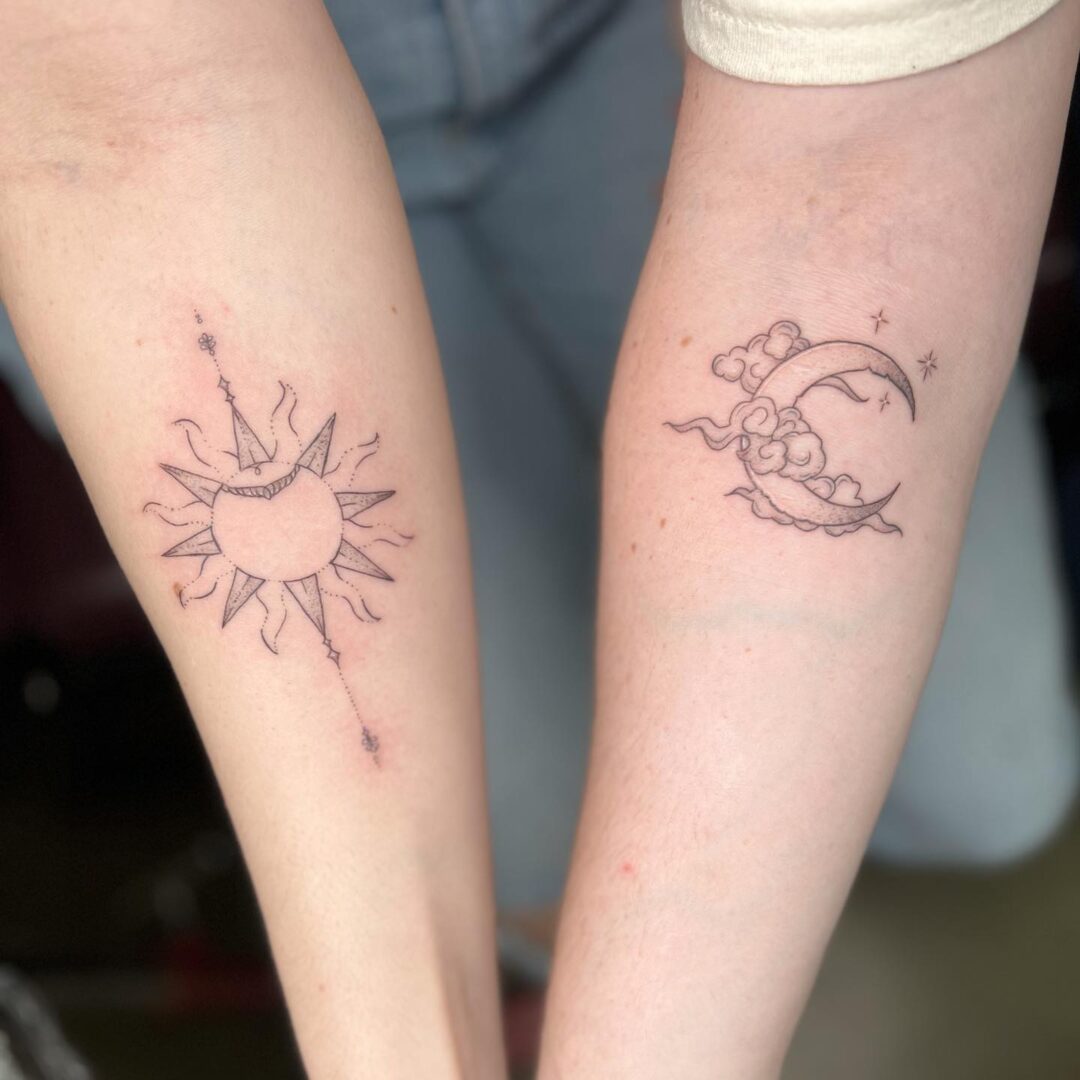 40+ Matching Sun and Moon Tattoo Ideas for Couples and Friends
