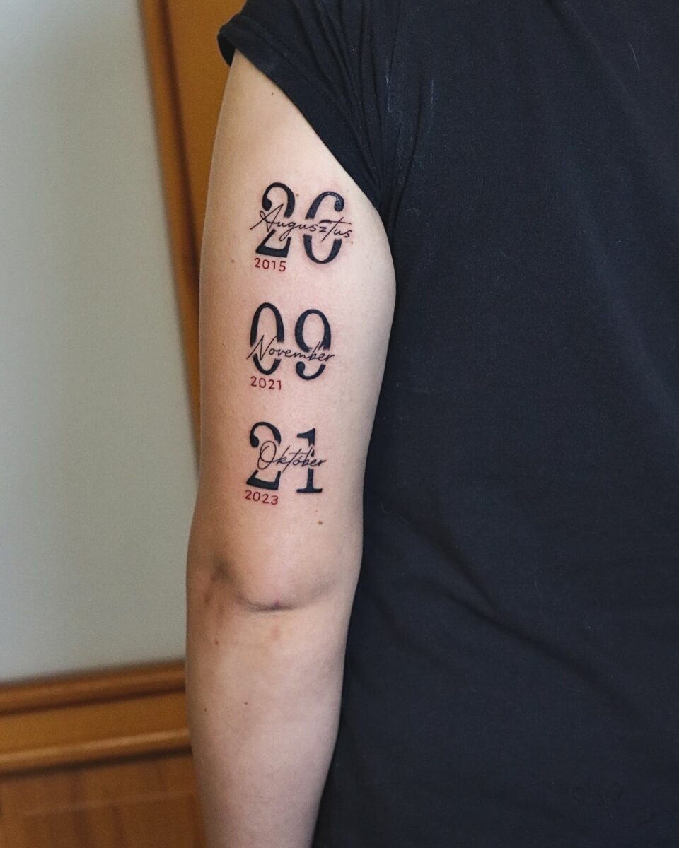 50+ Date Tattoo Ideas to Celebrate Life's Journey