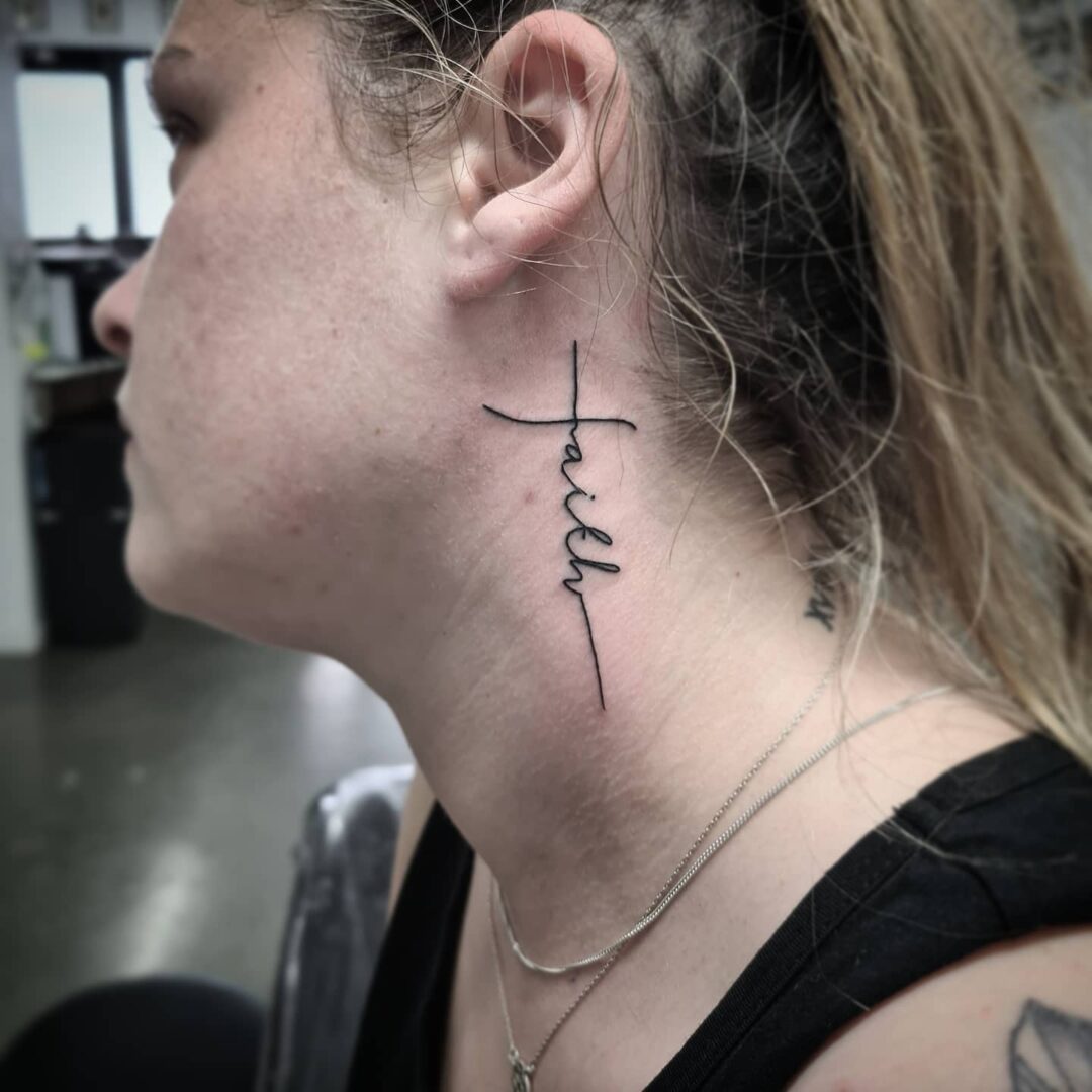 40+ Cross Behind the Ear Tattoos That Are Small and Meaningful