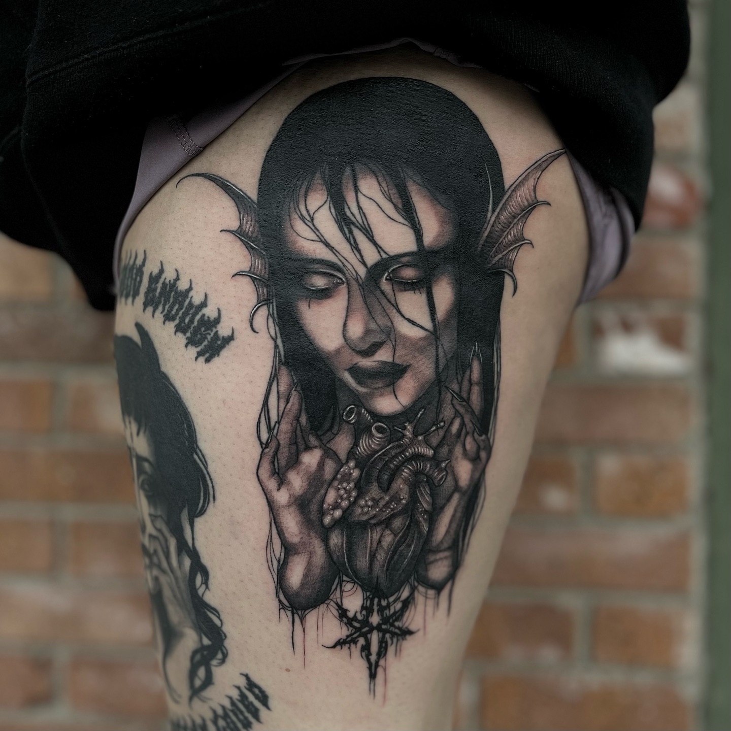 baddie thigh tattoos